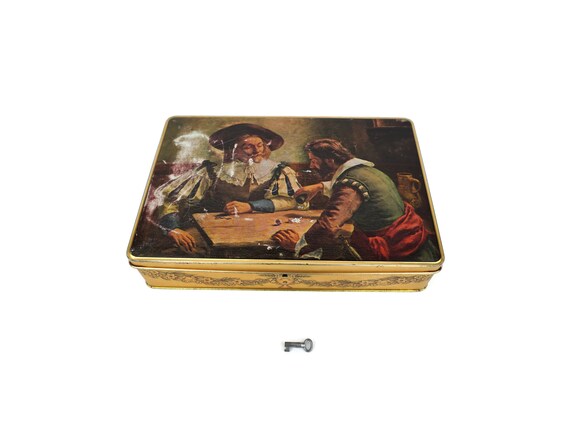 Vintage Tin Box With Key Belgium, Collectible Tin Storage Box - www ...