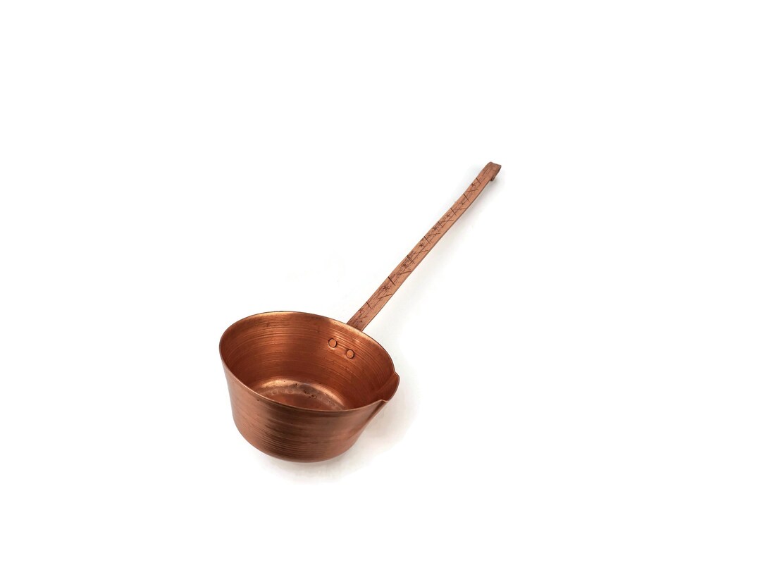 Antique Large Solid Copper Ladle, Ornate Copper Jam Preserve Ladle ...
