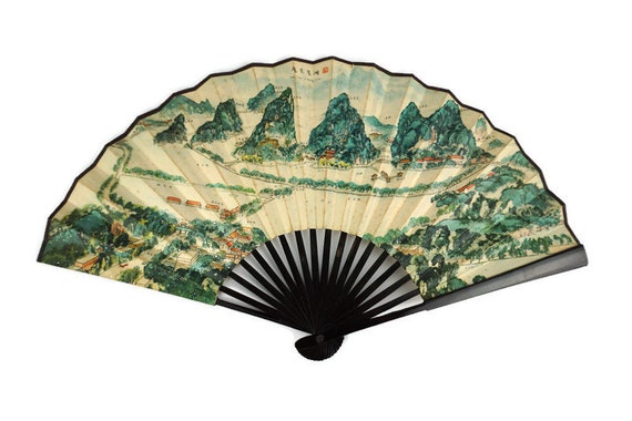Vintage Chinese Hand Fan | Etsy