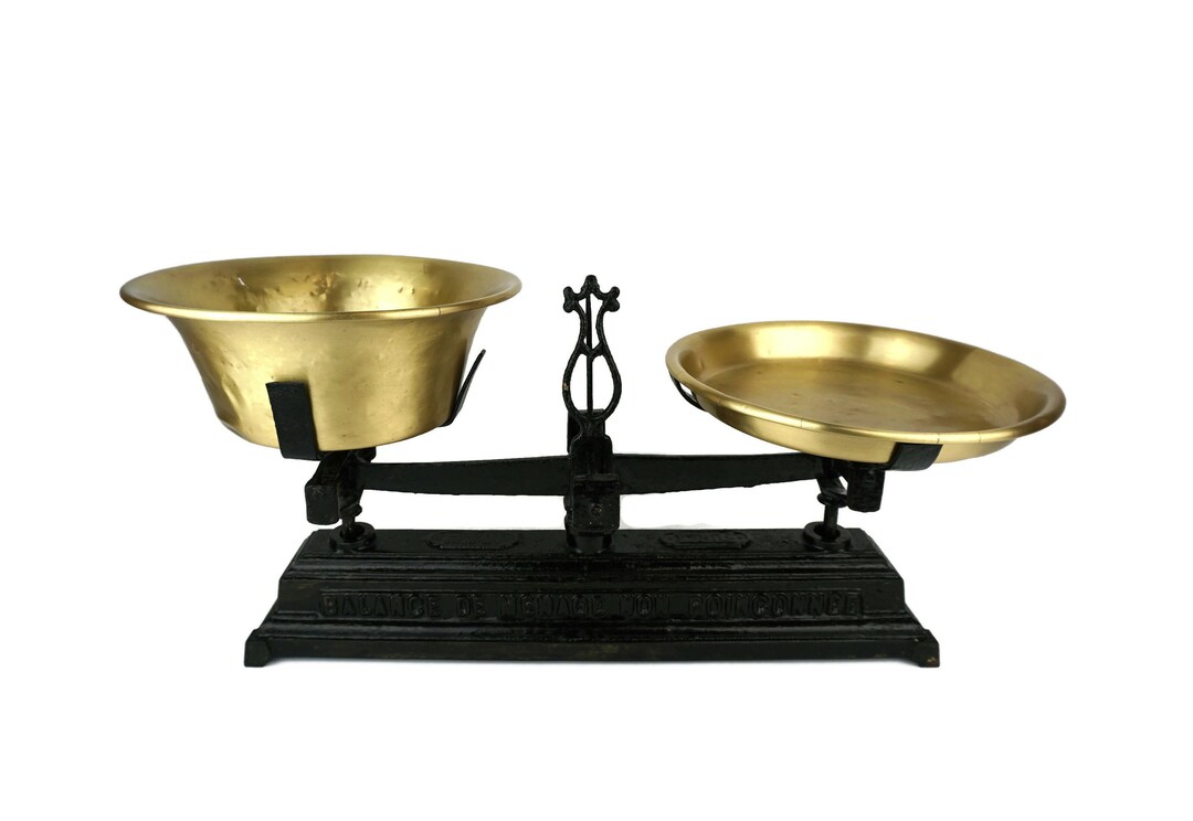 Vintage Balance Scale, French Brass Balance Scale, Antique Balance ...