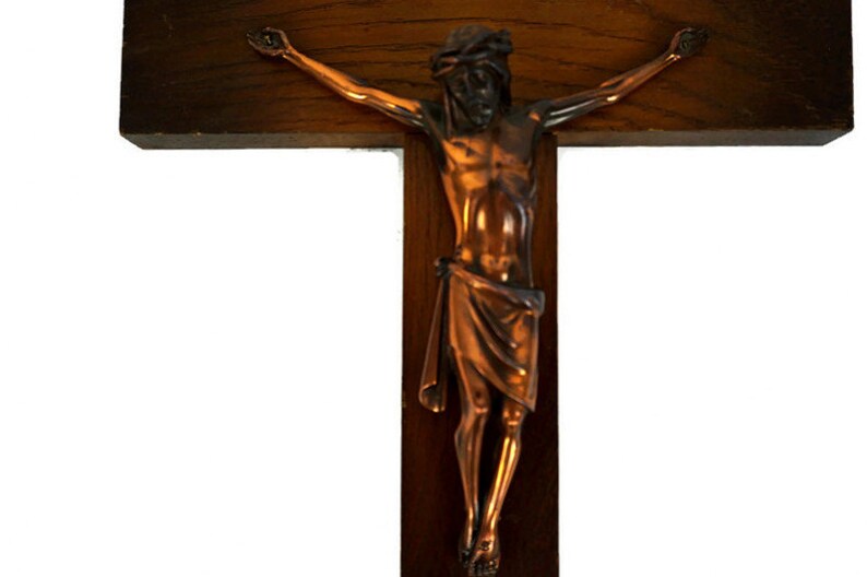 Vintage Wooden Jesus Cross Crucifix Antique Catholic Wall | Etsy