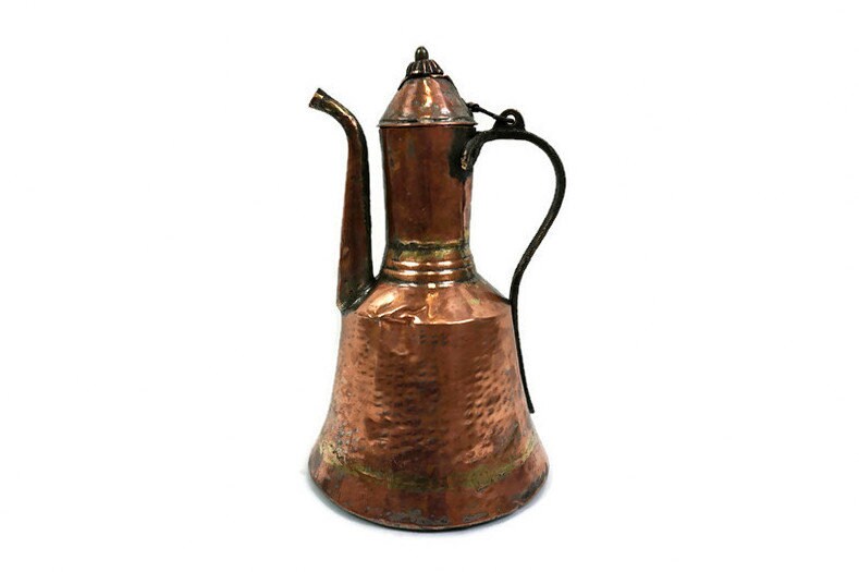 Vintage Large Copper Pitcher Antique Copper Water Jug Hand | Etsy