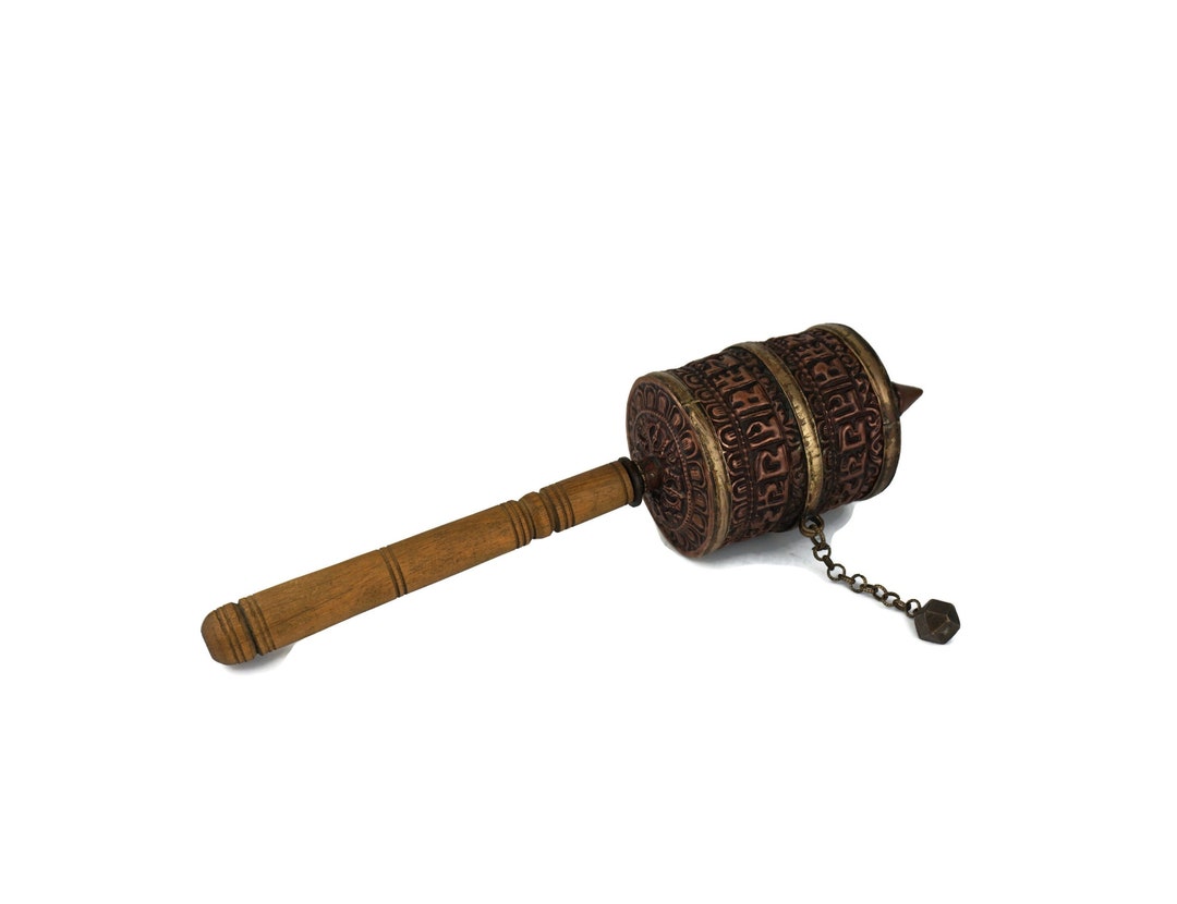 Antique Tibetian Buddhist Prayer, Buddha Wheel, Buddhist Sutra Prayers ...