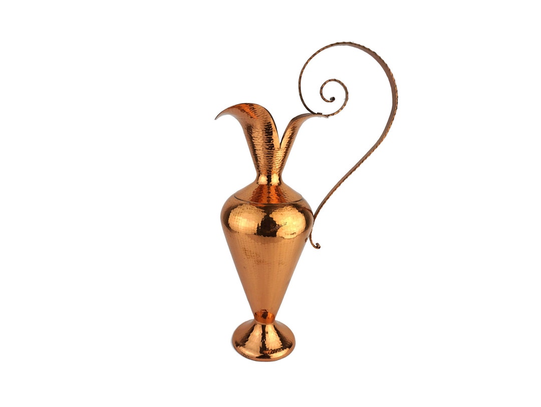 Antique Copper Pitcher Vase, French Copper Amphora Vase, Jean Goardere ...