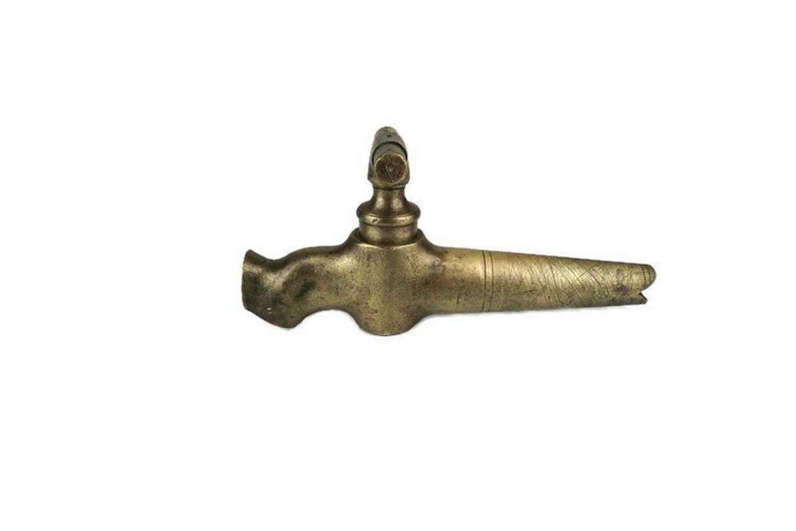 19th Century Large Wine Cask Spigot Antique Brass Spigot - Etsy