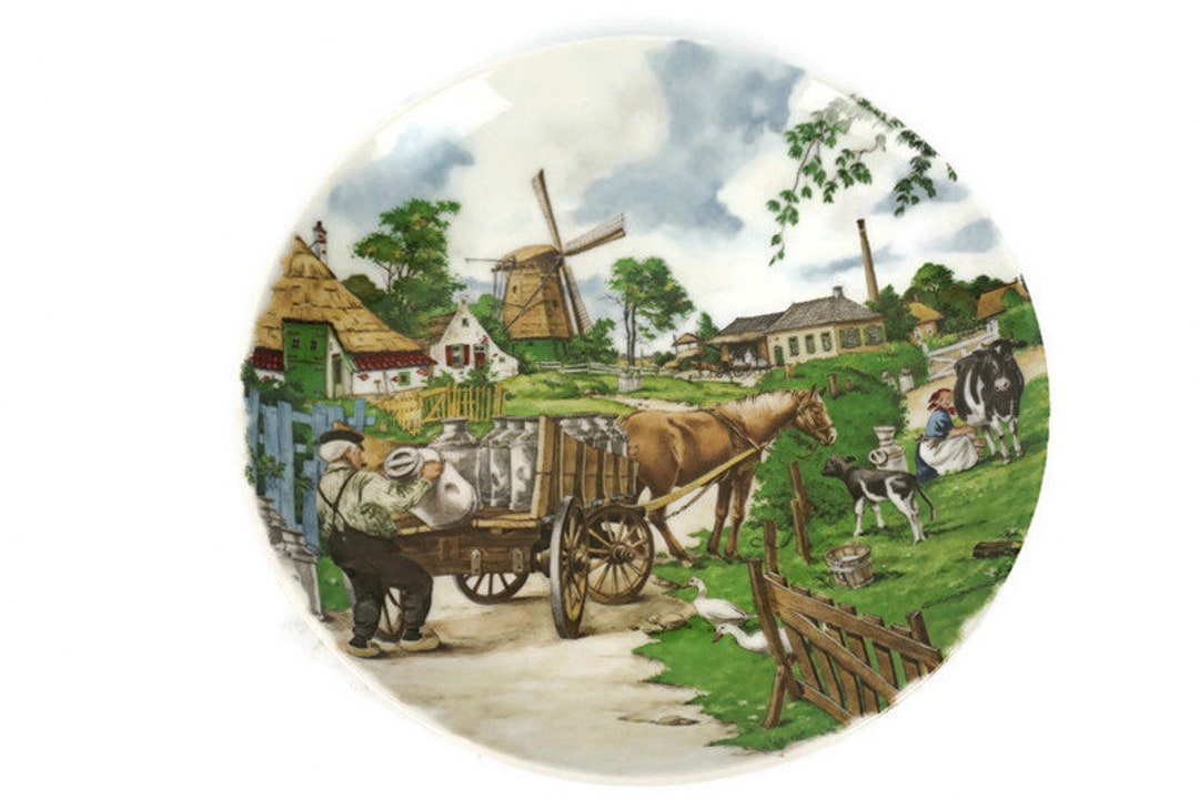 Vintage Dutch Ceramic Wall Hanging Plate Hand Painted Delft - Etsy