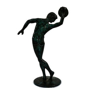 Greek Bronze Athlete Statue, Antique Greek Discobolus Bronze Sculpture ...