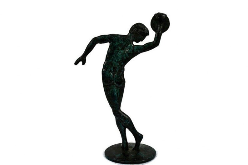 Greek Bronze Athlete Statue, Antique Greek Discobolus Bronze Sculpture ...