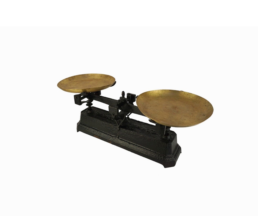 Antique Balance Scale France, Vintage Balance Scale 10kg, French Brass ...