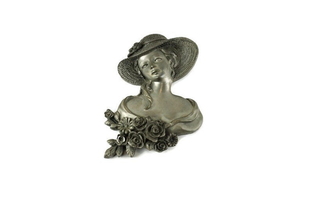 Lady Door Decoration, Antique Lady Etain Furniture Ornament - Etsy