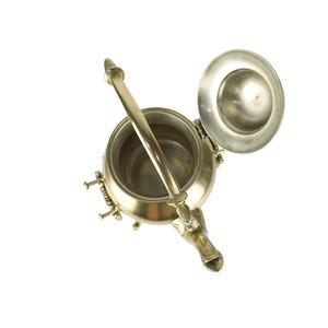 Antique Brass Teapot With Stand, Ship Teapot, Vintage Teapot, Brass ...