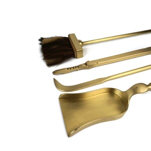 Antique Brass Fireplace Tool Set, Large Fireplace Tool Set, Fireplace ...