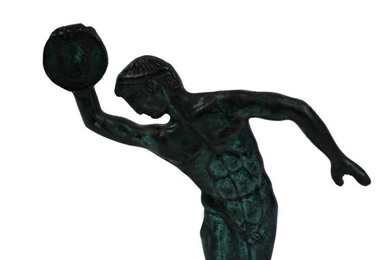 Greek Bronze Athlete Statue Antique Greek Discovolus Bronze - Etsy