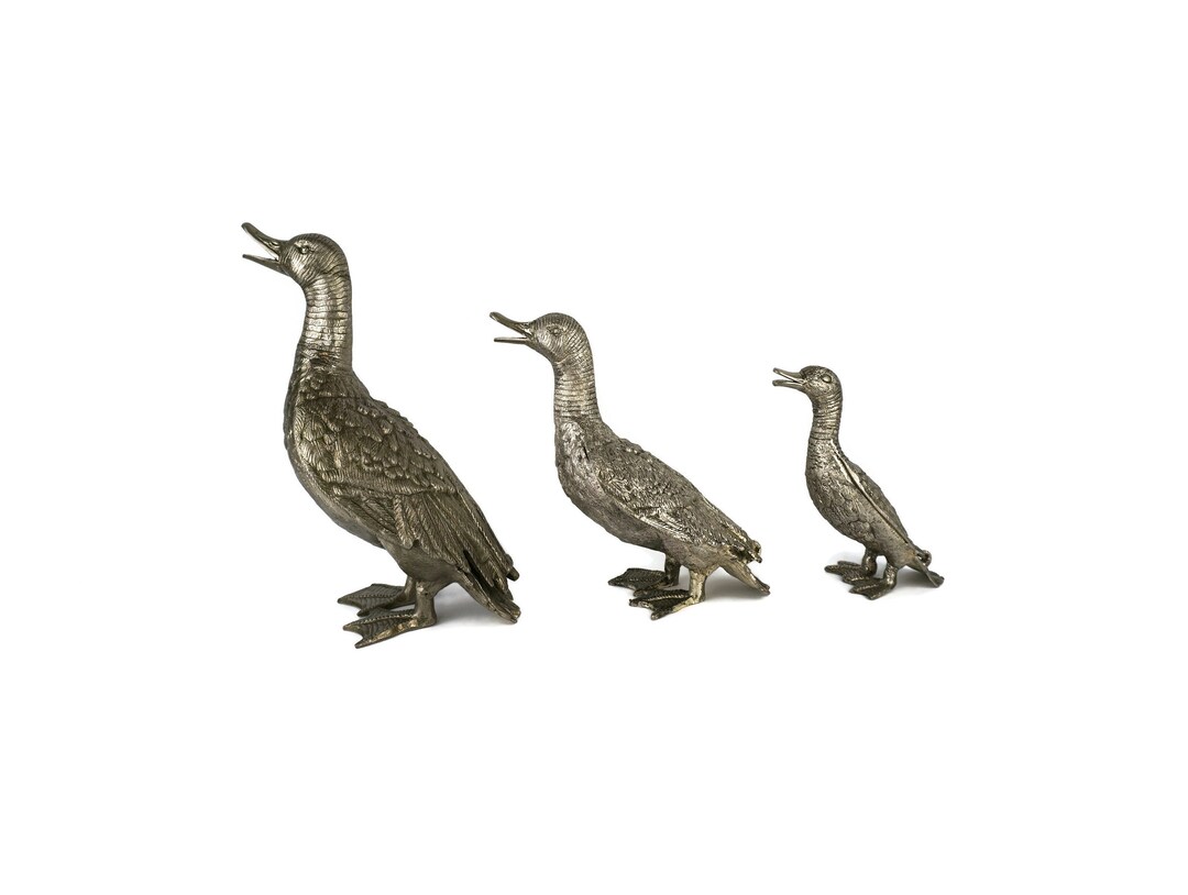 Antique Duck Figurine Set, Outdoor Duck Figurine Set - Etsy