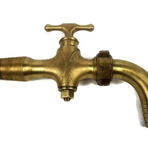 Extra Large Wine Cask Spigot, Antique Brass Spigot, Vintage Brass Wine ...