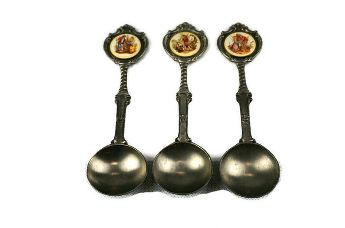 Vintage Pewter Spoons Set of 3 Germany - Etsy