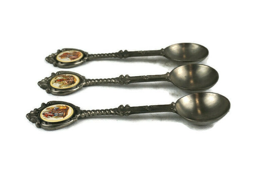 Vintage Pewter Spoons Set of 3 Germany - Etsy