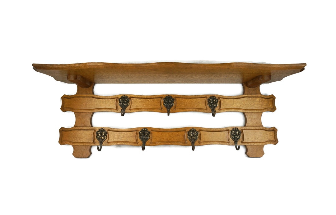 Antique Wall Coat Rack, Vintage Coat Rack, Carved Coat Rack, Wooden ...