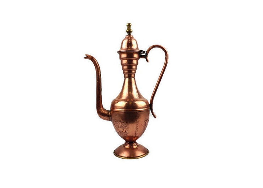 Arabic Copper Pitcher, Antique Islamic Copper Ewer, Handmade Copper ...