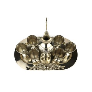 Antique Brandy Cup Set, Vintage Cups With Pitcher and Tray Set, Liqueur ...