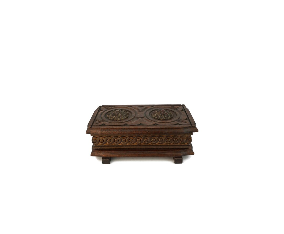 Antique Cigar Box, Handmade Cigar Storage Box, Wooden Cigar Storage Box ...