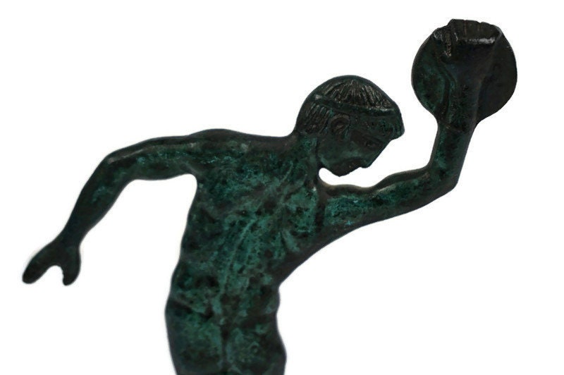 Greek Bronze Athlete Statue, Antique Greek Discobolus Bronze Sculpture ...