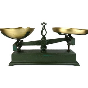 Vintage Balance Scale, Antique Balance Scale With Brass Bowls - Etsy