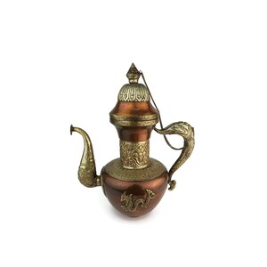 Tibetan Copper Pitcher, Antique Copper Pitcher Tibetan Style, Handmade ...