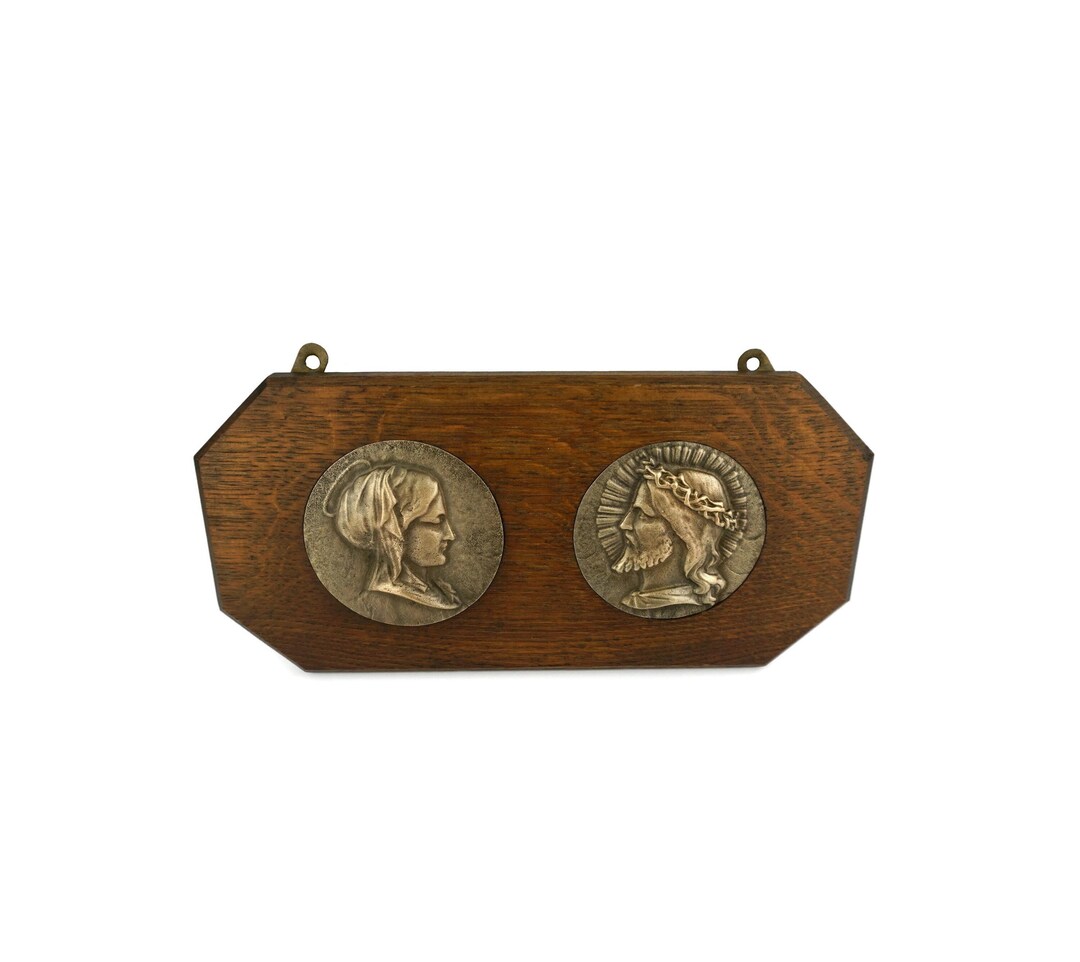 Jesus and Virgin Mary Wall Mounted Portrait, Jesus and Mary Religious ...