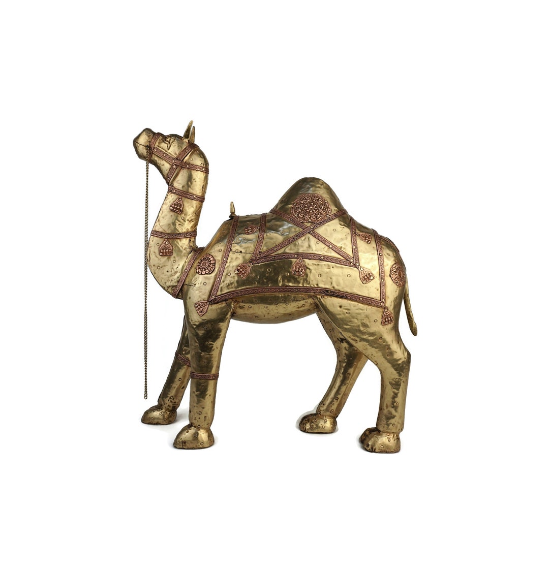 Antique Camel Figurine, Brass Camel Figurine, Handmade Ornate Camel ...