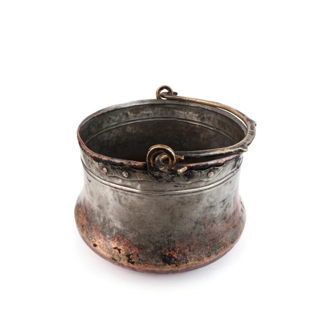 19th Century Copper Cauldron, Hand Hammered Copper Cauldron, Handmade ...