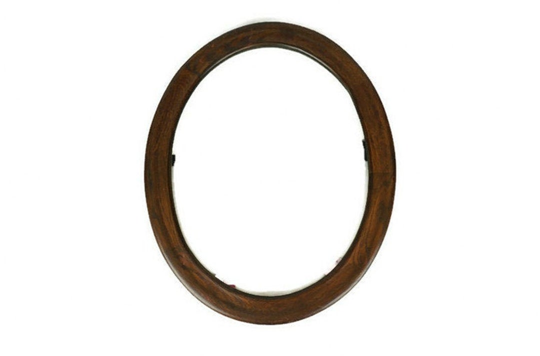 Wooden Oval Mirror, Wall Oval Mirror, Large Wall Mirror, Vintage Wall ...