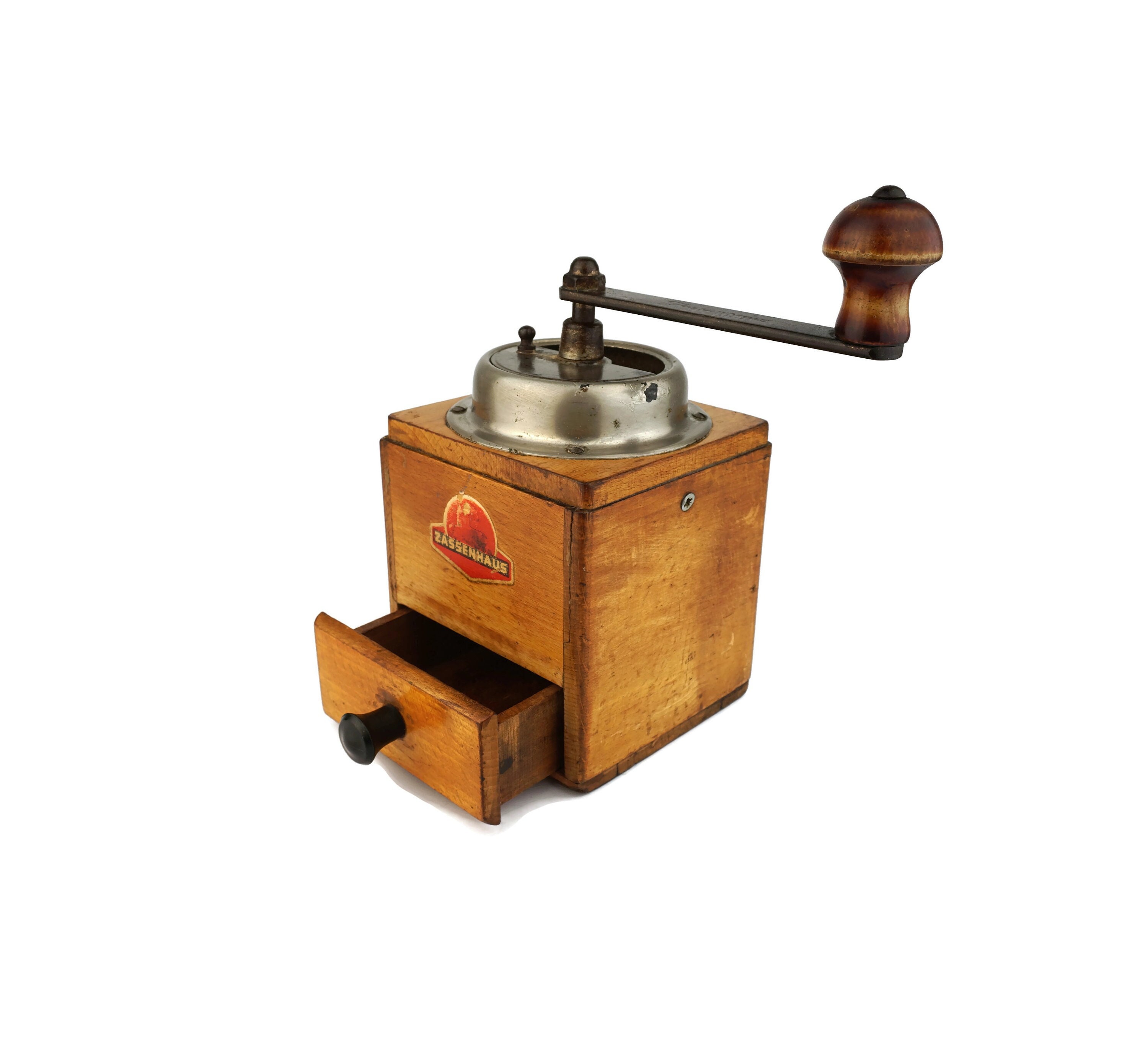 Vintage Wooden Coffee Mill Wooden Coffee Grinder With Metal Container Zassenhaus Coffee Grinder Etsy Australia