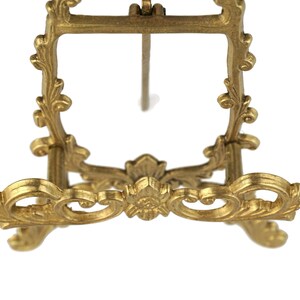 Vintage Brass Photo Stand, Brass Photo Holder, Table Picture Stand ...