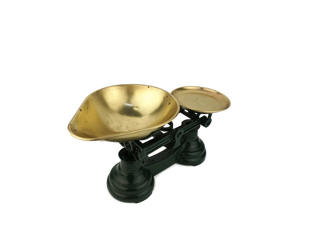 Vintage Balance Scale, Antique Balance Scale With Brass Bowls, English ...