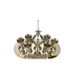 Antique Brandy Cup Set, Vintage Cups With Pitcher and Tray Set, Liqueur ...