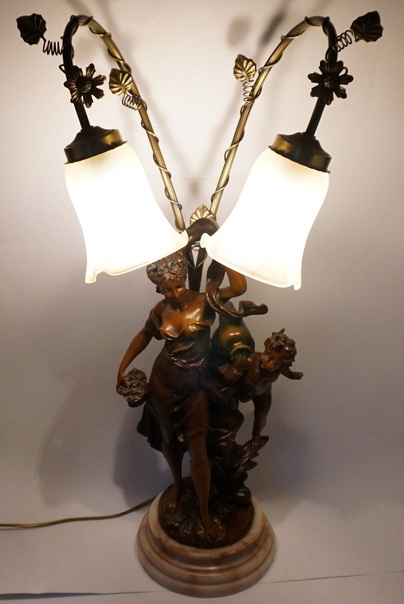 Antique Table Lamp Renaissance Statues Table Lamp Large - Etsy