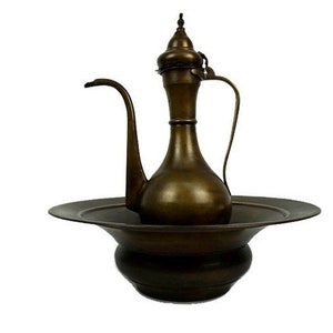 Vintage Moroccan Samovar Pitcher, Large Moroccan Tea Pot With Warmer ...