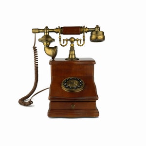 Vintage Rotary Style Telephone, Retro Dial Phone, Rotary Phone Zhiyin ...