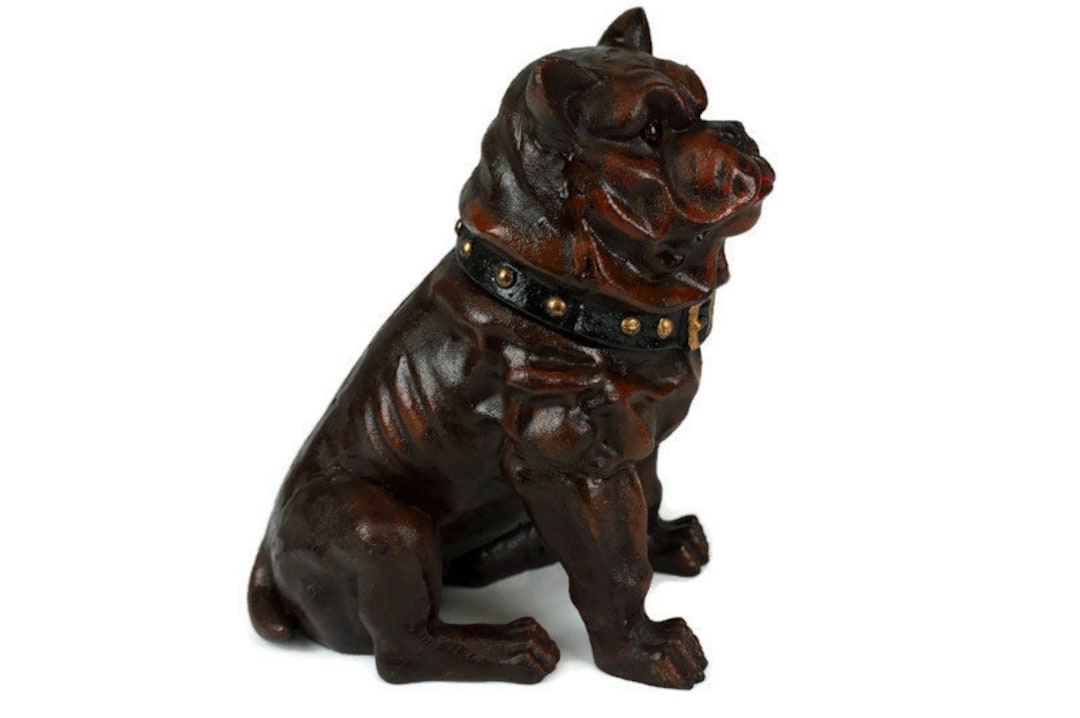 Antique Dog Bank, Large Dog Bank, Cast Iron Dog Bank, Money Box, Dog ...