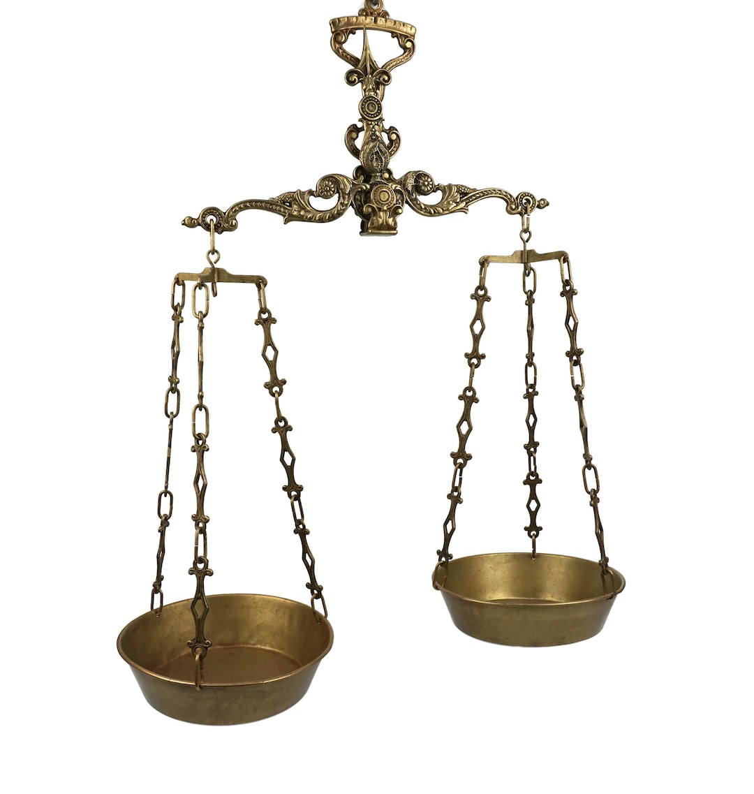 Antique Brass Balance Scale, Hanging Brass Balance Scale - Etsy