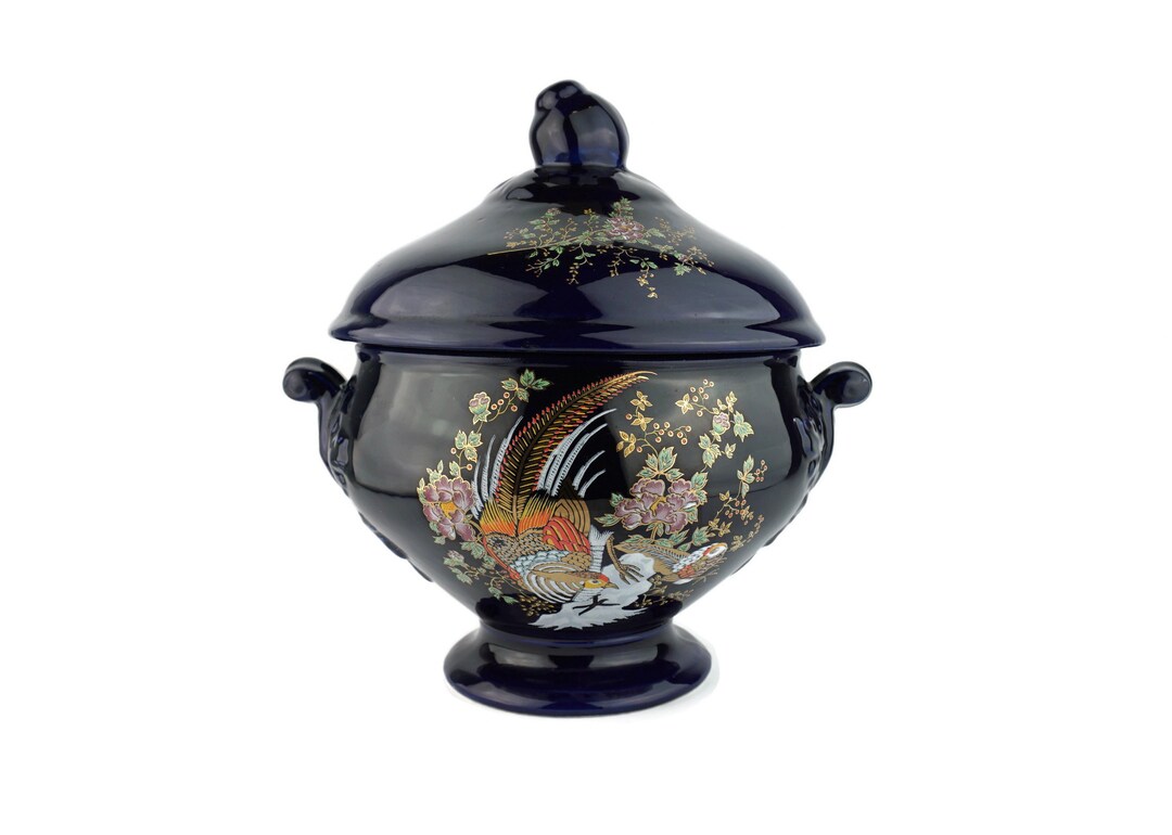 Vintage Ceramic Tureen 2.5 L Japan, Japanese Ceramic Pot, Handpainted ...