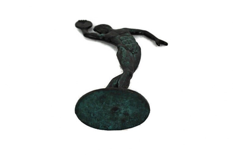 Greek Bronze Athlete Statue, Antique Greek Discobolus Bronze Sculpture ...