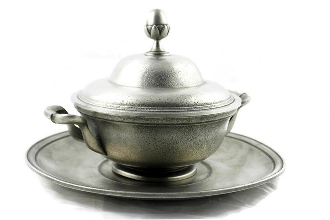 Antique French Etain Hot Food Serving Bowl With Lid Vintage - Etsy