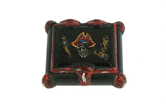 Wooden Pirate Storage Box - Gem