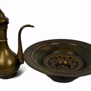 Vintage Moroccan Samovar Pitcher, Large Moroccan Tea Pot With Warmer ...