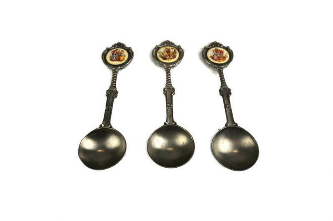 Vintage Pewter Spoons Set of 3 Germany - Etsy