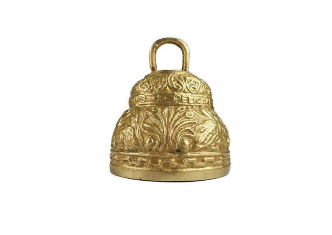 Vintage Brass Bell, Engraved Brass Bell, Large Solid Brass Bell - Etsy