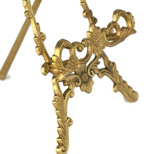 Vintage Brass Photo Stand, Brass Photo Holder, Table Picture Stand ...