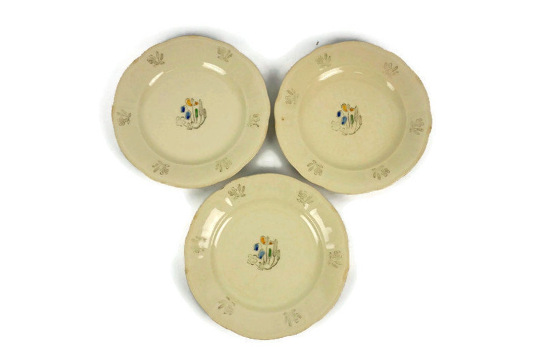 Antique Swedish Plate Set of 3, Rorstrand BLOMSTER Ceramic Plate Set - Etsy